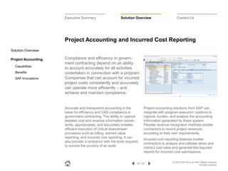SAP solutions for government contracting in Aerpspace & Defense | PDF