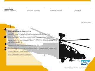 SAP solutions for government contracting in Aerpspace & Defense | PDF