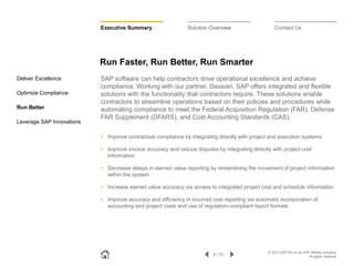 SAP solutions for government contracting in Aerpspace & Defense | PDF