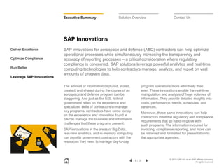 SAP solutions for government contracting in Aerpspace & Defense | PDF