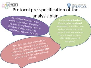 An introduction to Statistical Analysis Plans | PPTX