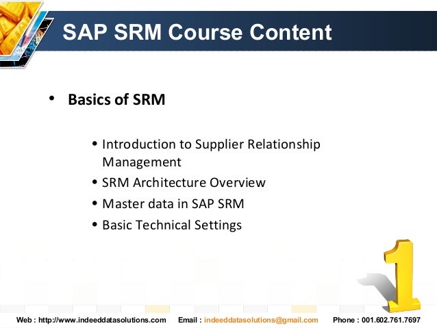 SAP SRM Training | SAP SRM Online Training | SAP SRM Course