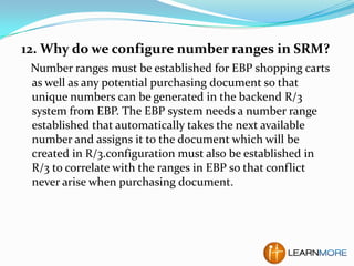 SAP SRM Interview questions | PPT