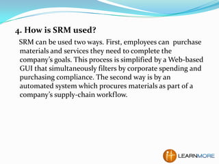 SAP SRM Interview questions | PPTX