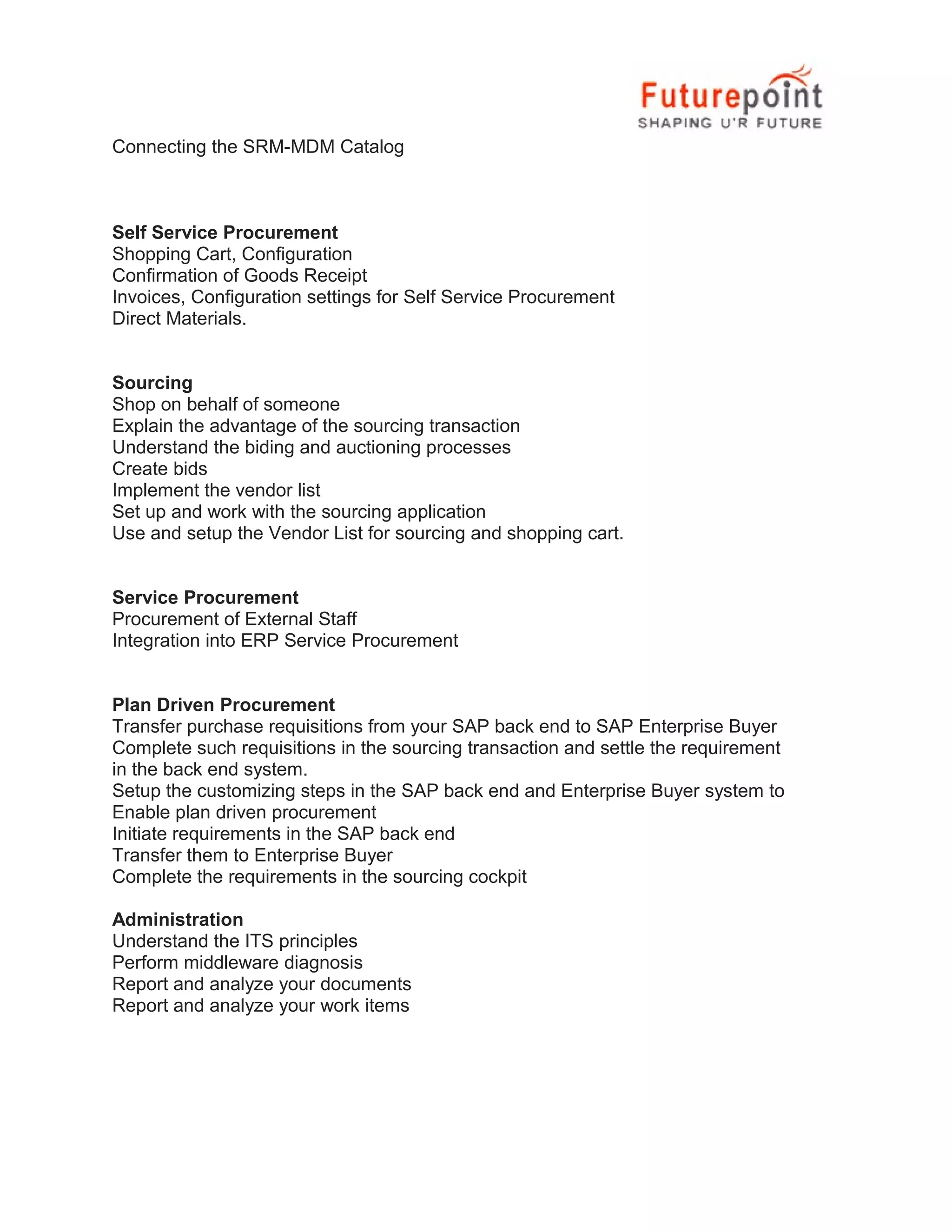 Sap srm training course | PDF