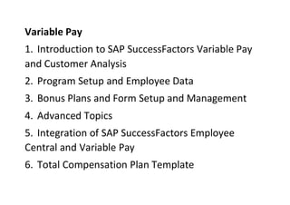 SAP Successfactors Compensation and Variable Pay Online Training in ...