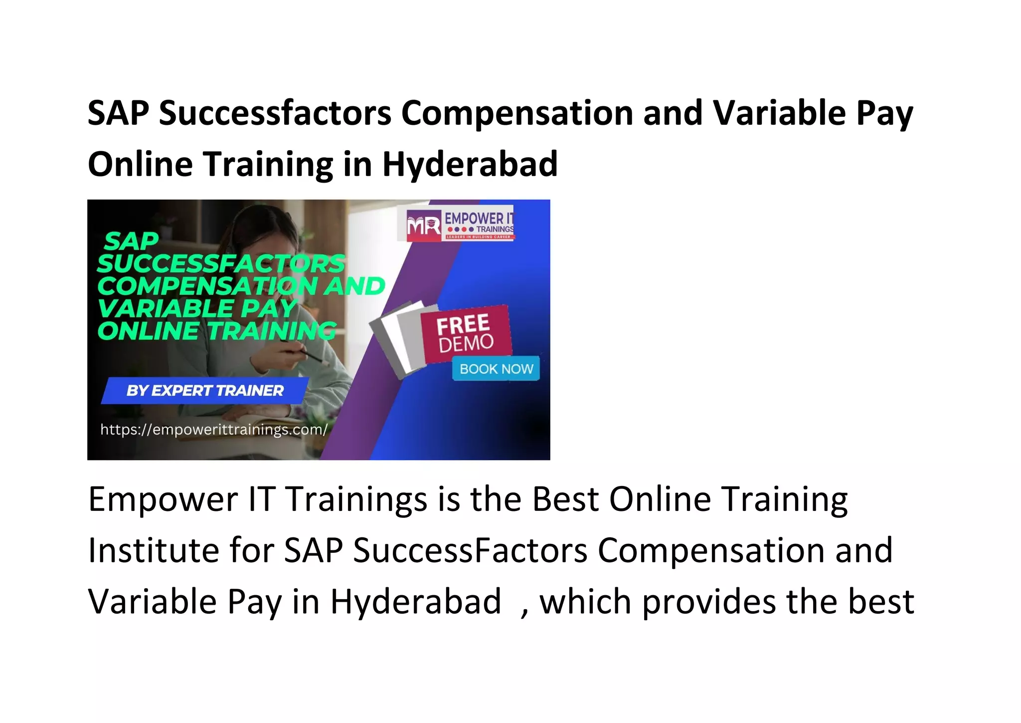 SAP Successfactors Compensation and Variable Pay Online Training in ...