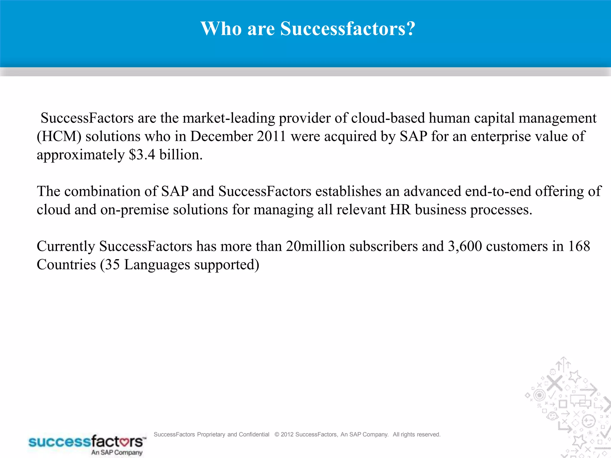 SAP Sapsuccessfactors Introduction | PPTX