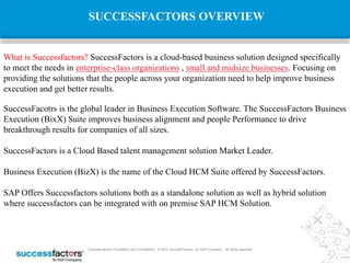 SAP Sapsuccessfactors Introduction | PPTX