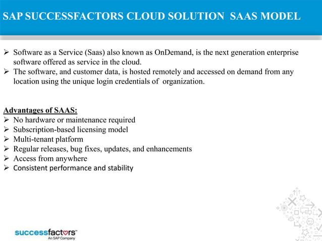 SAP Success Factors Online Training | PPTX | Cloud Computing | Internet