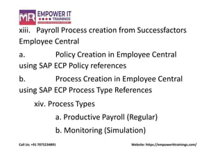 Sap SuccessFactors ECP Training in USA - empowerittraining | PPT