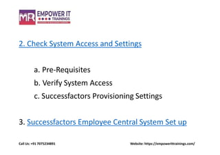 Sap SuccessFactors ECP Training in USA - empowerittraining | PPTX