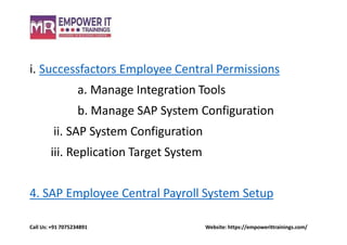 Sap SuccessFactors ECP Training in USA - empowerittraining | PPTX