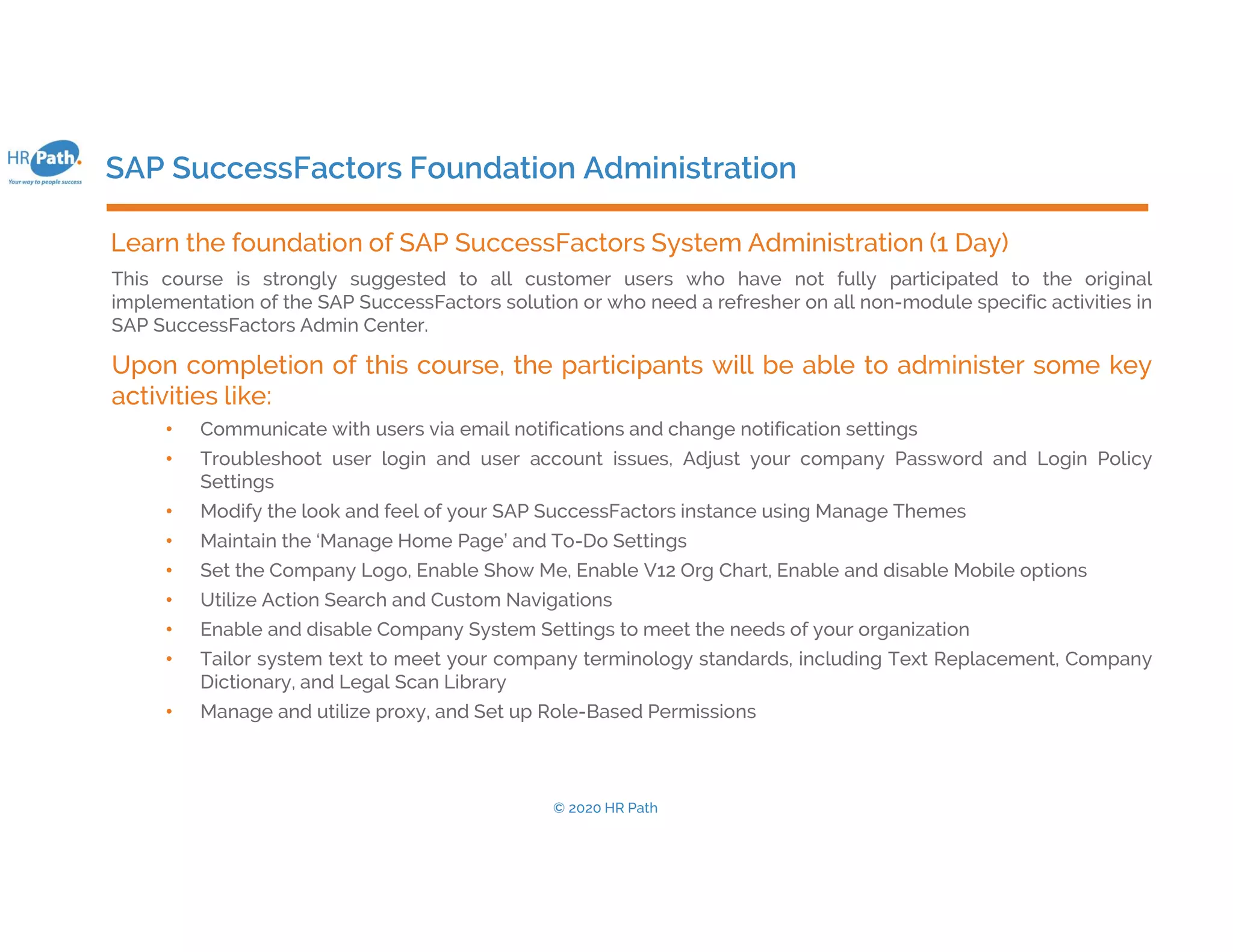 SAP SuccessFactors Education and Training Materials | PDF