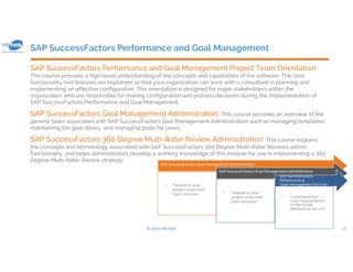 SAP SuccessFactors Education and Training Materials | PDF