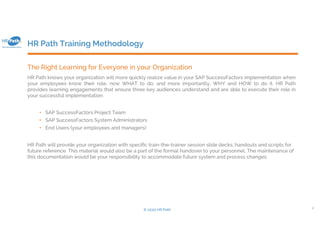 SAP SuccessFactors Education and Training Materials | PDF