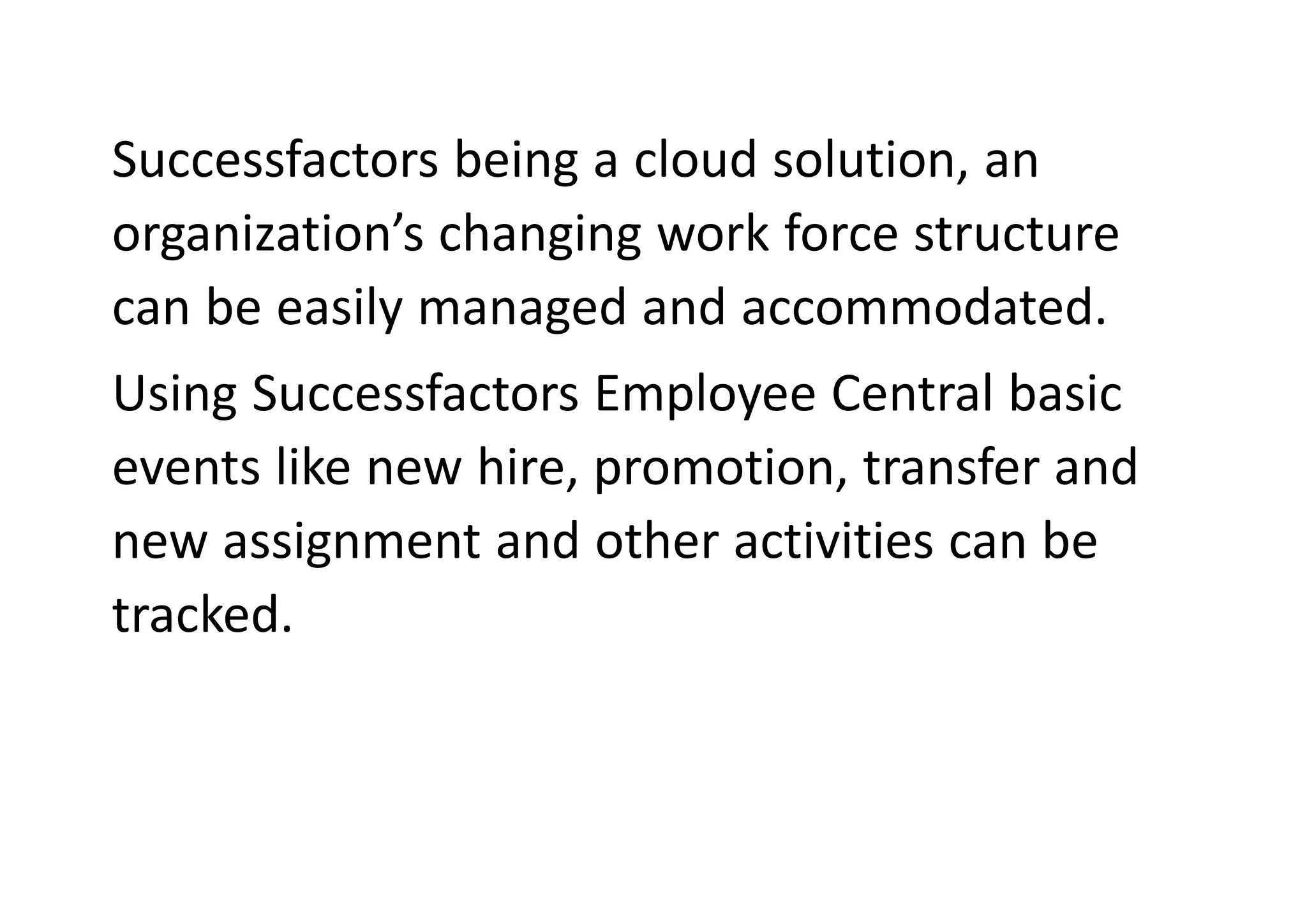 Sap Successfactors Employee Central | PPT