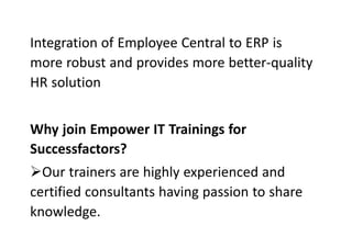 Sap Successfactors Employee Central | PPT