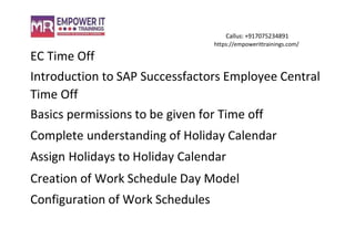 sap successfactors employee central global benefits Online training | PPTX