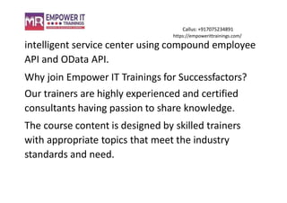 Sap Successfactors employee central global benefits Online training in ...