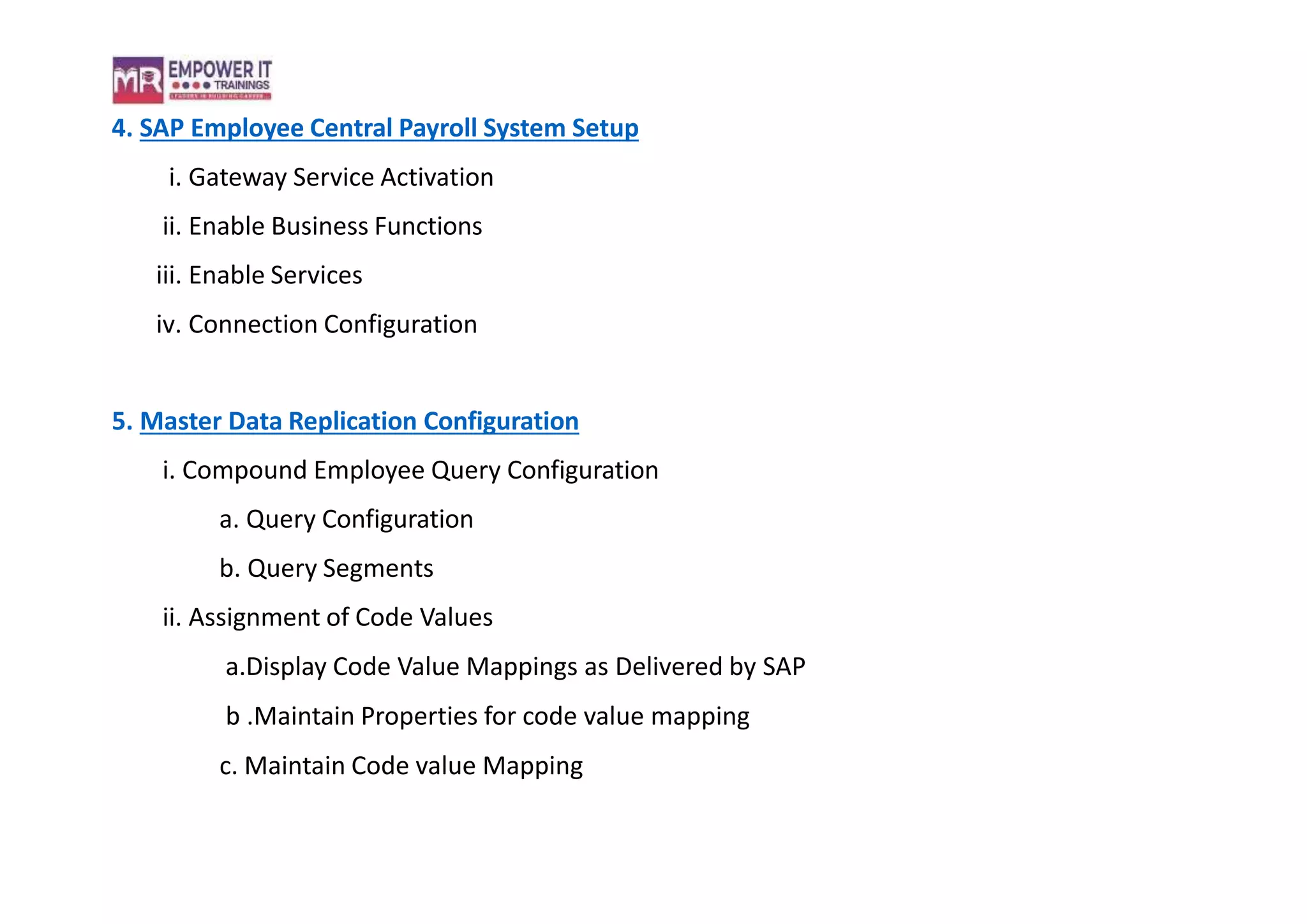 SAP Successfactors Employee Central Payroll Online Training | PPTX