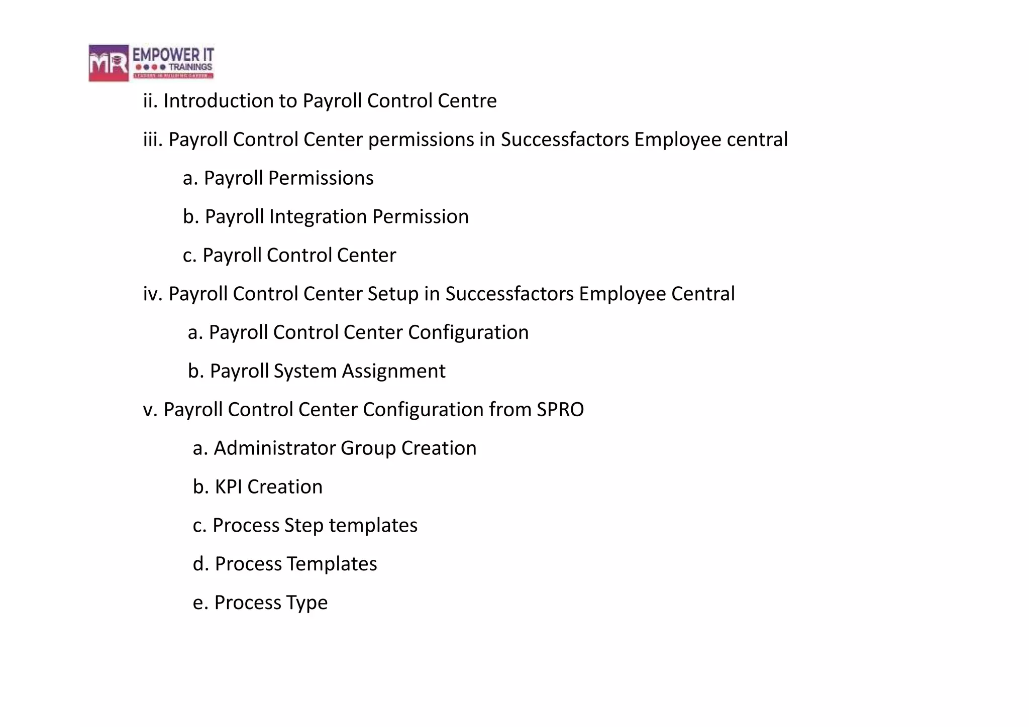 SAP Successfactors Employee Central Payroll Online Training | PPTX