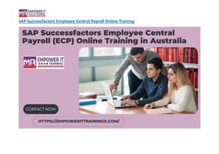 SAP Successfactors Employee Central Payroll Online Training | PPTX