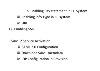 SAP Successfactors Employee Central Payroll Online Training in Delhi | PPT