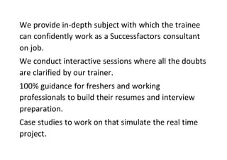 SAP Successfactors Employee Central Payroll Online Training in ...