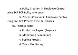 SAP SF Employee Central Payroll Online Training Institute in Hyderabad ...