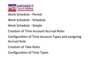 SAP SuccessFactors Employee Central Time Management Online training in Hyderabad | PPT