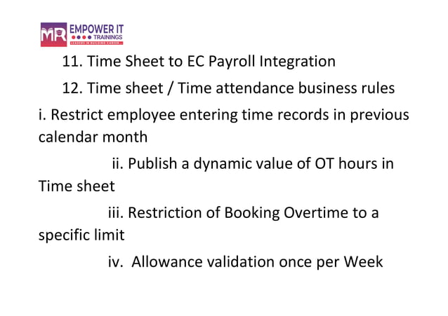 Sap SuccessFactors employee central time off Online training in ...