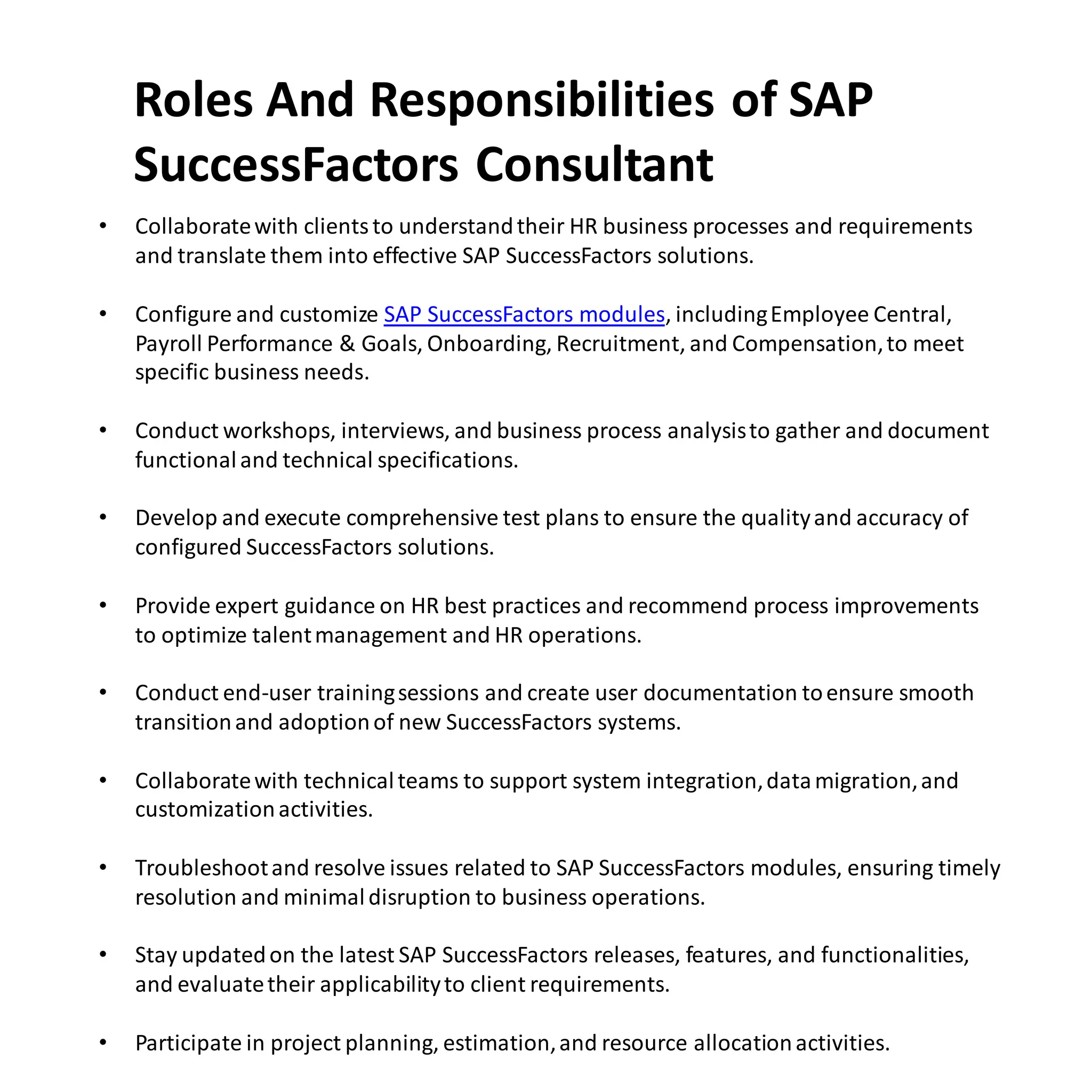 How do I Become an SAP SuccessFactors Consultant | PDF