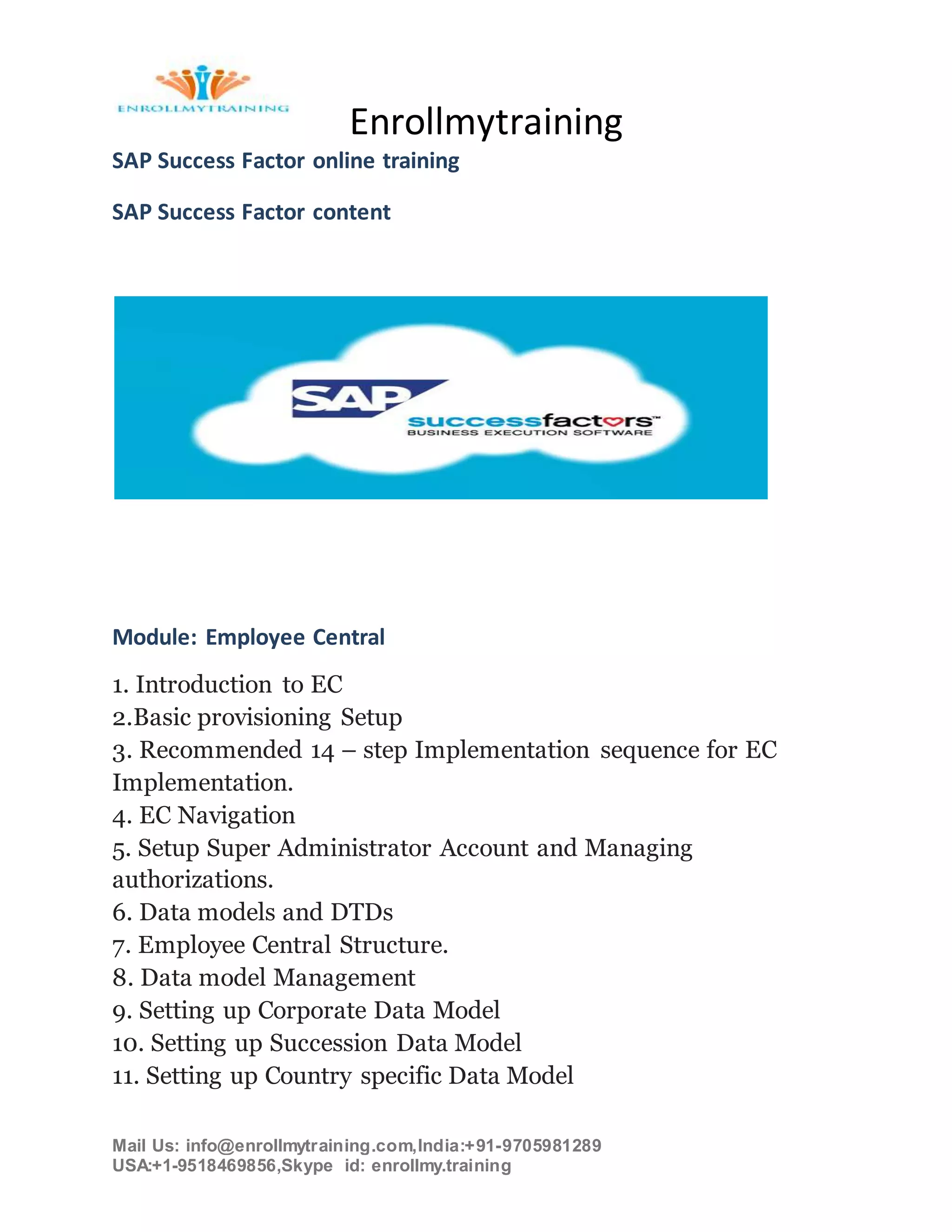 Sap successfactors online training | DOCX