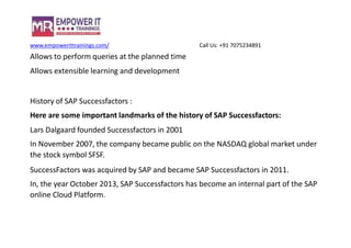 SAP Successfactors Online Training in UK | PPTX