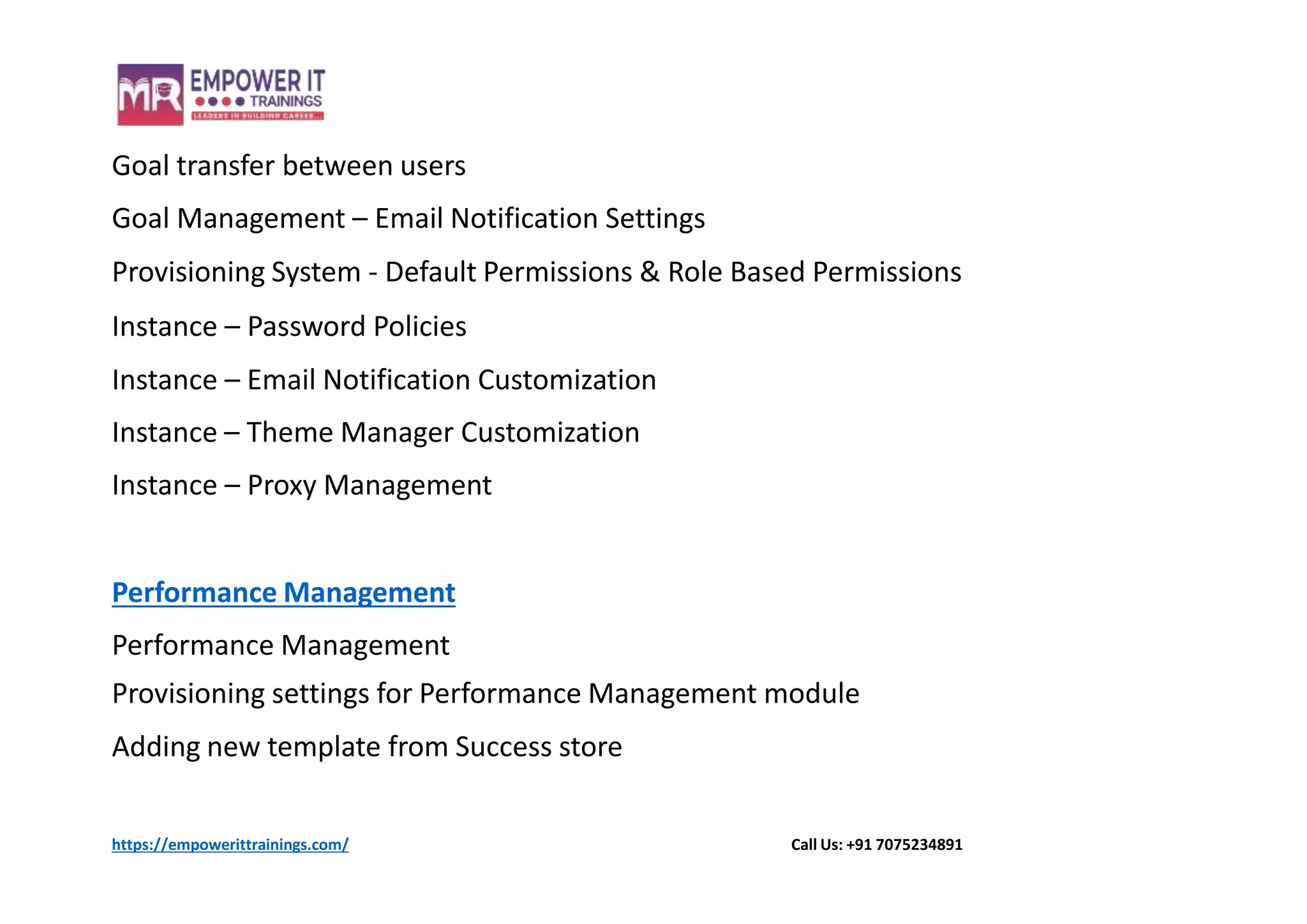 Sap successfactors continuous performance management Online training | PPTX
