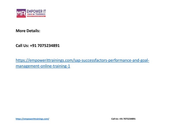 Sap successfactors continuous performance management Online training ...