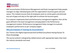 Sap successfactors continuous performance management Online training | PPTX