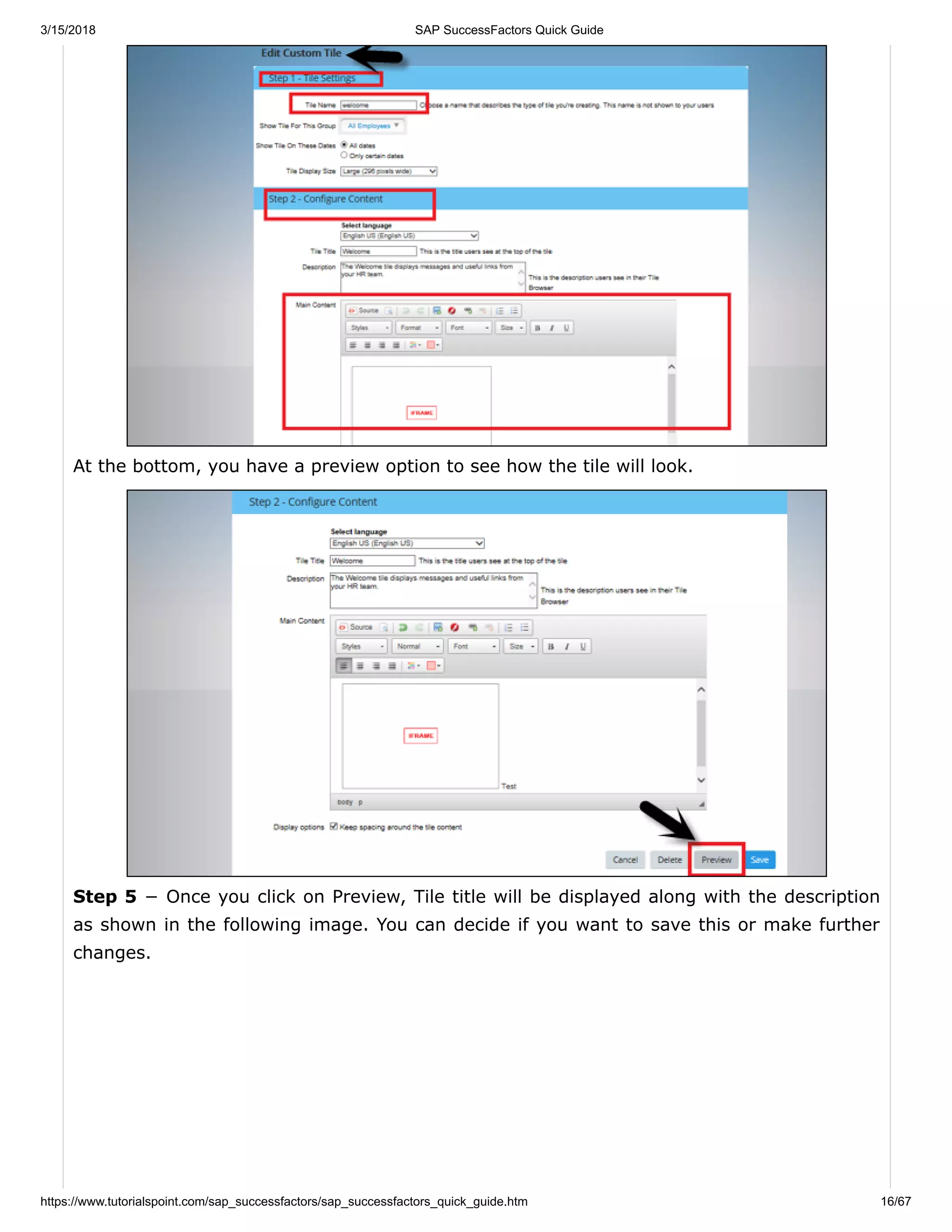 Sap success factors quick guide | PDF