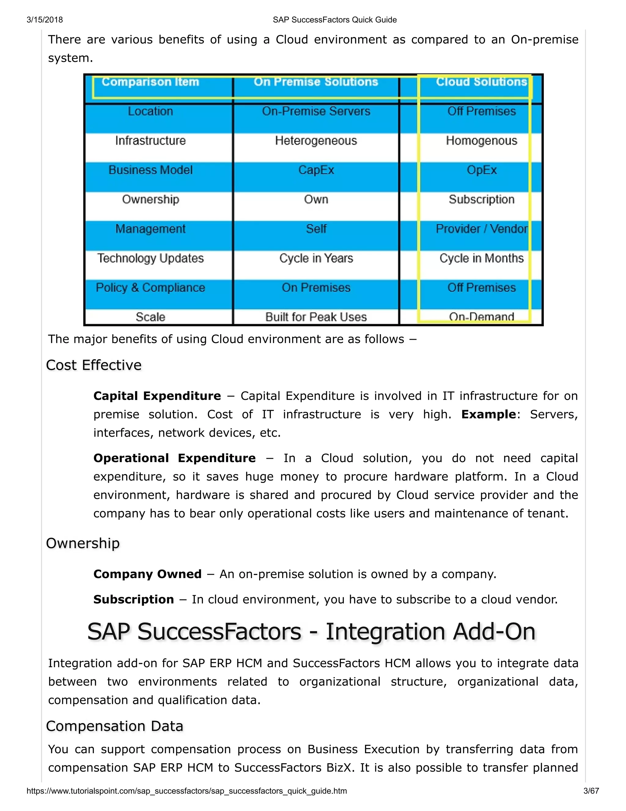 Sap success factors quick guide | PDF
