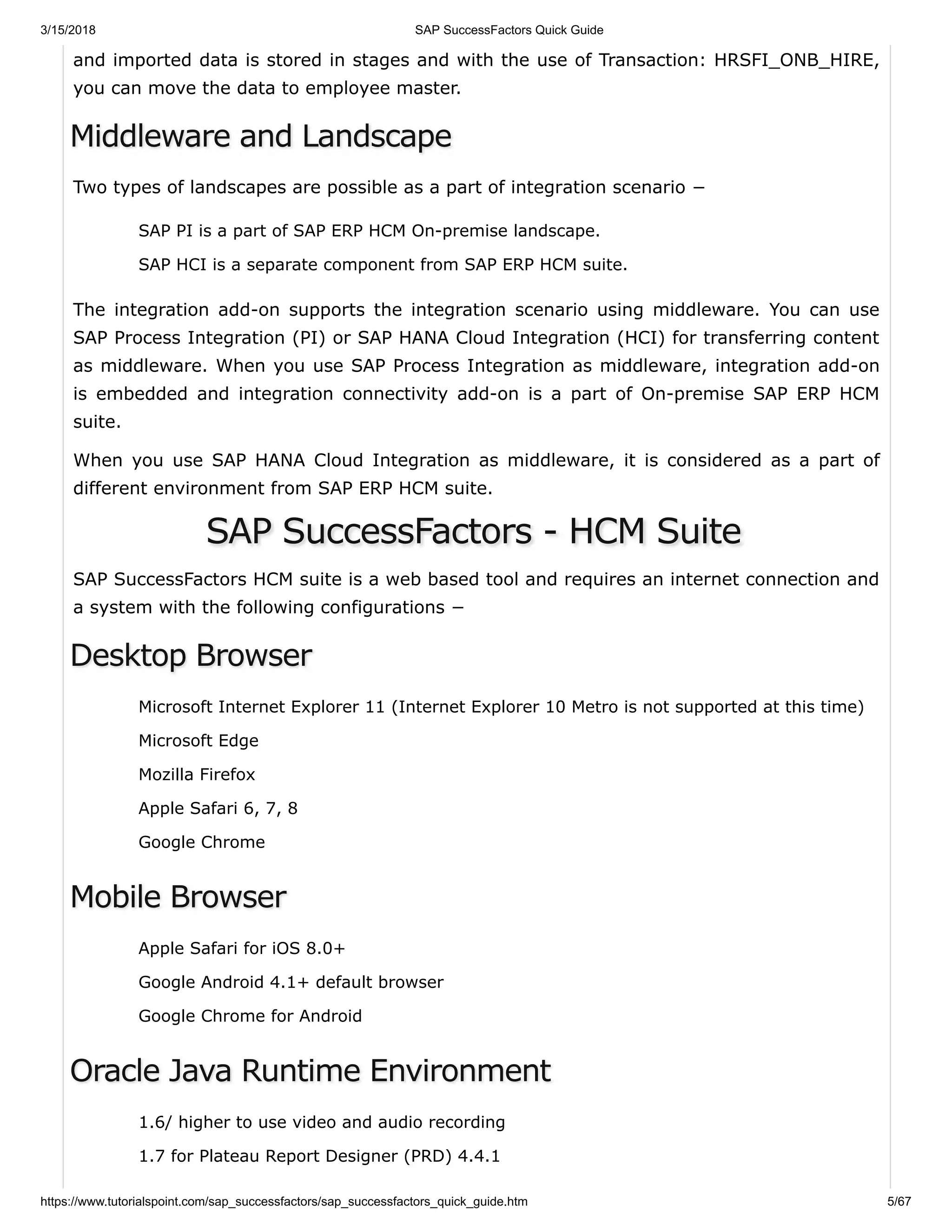 Sap success factors quick guide | PDF