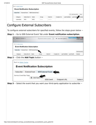 Sap success factors quick guide | PDF