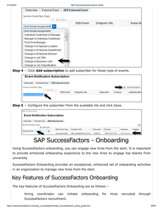 Sap success factors quick guide | PDF