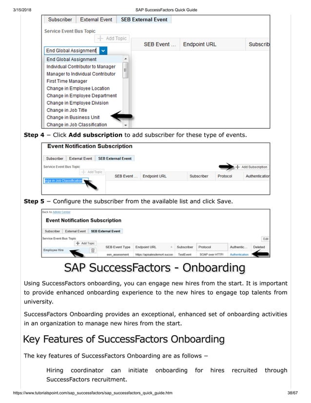 Sap success factors quick guide | PDF