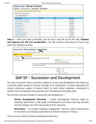 Sap success factors quick guide | PDF