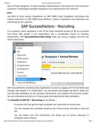 Sap success factors quick guide | PDF