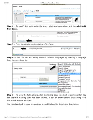 Sap success factors quick guide | PDF