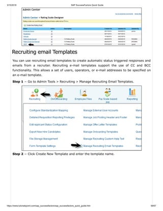 Sap success factors quick guide | PDF
