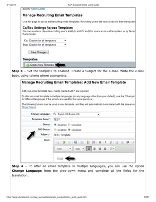 Sap success factors quick guide | PDF