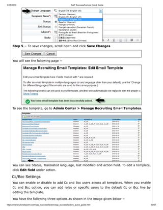 Sap success factors quick guide | PDF